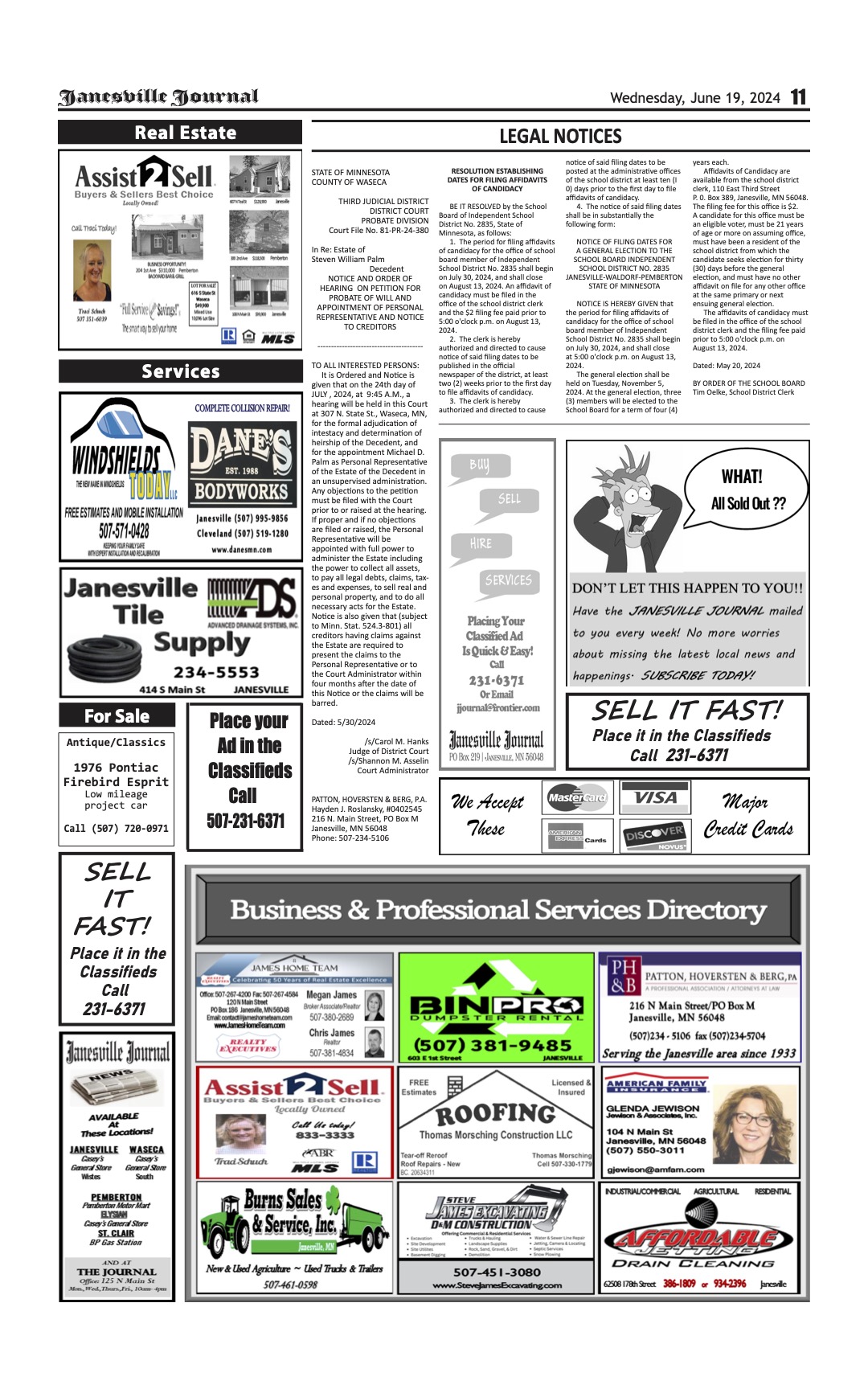 Classified-25-2024 – Janesville Journal